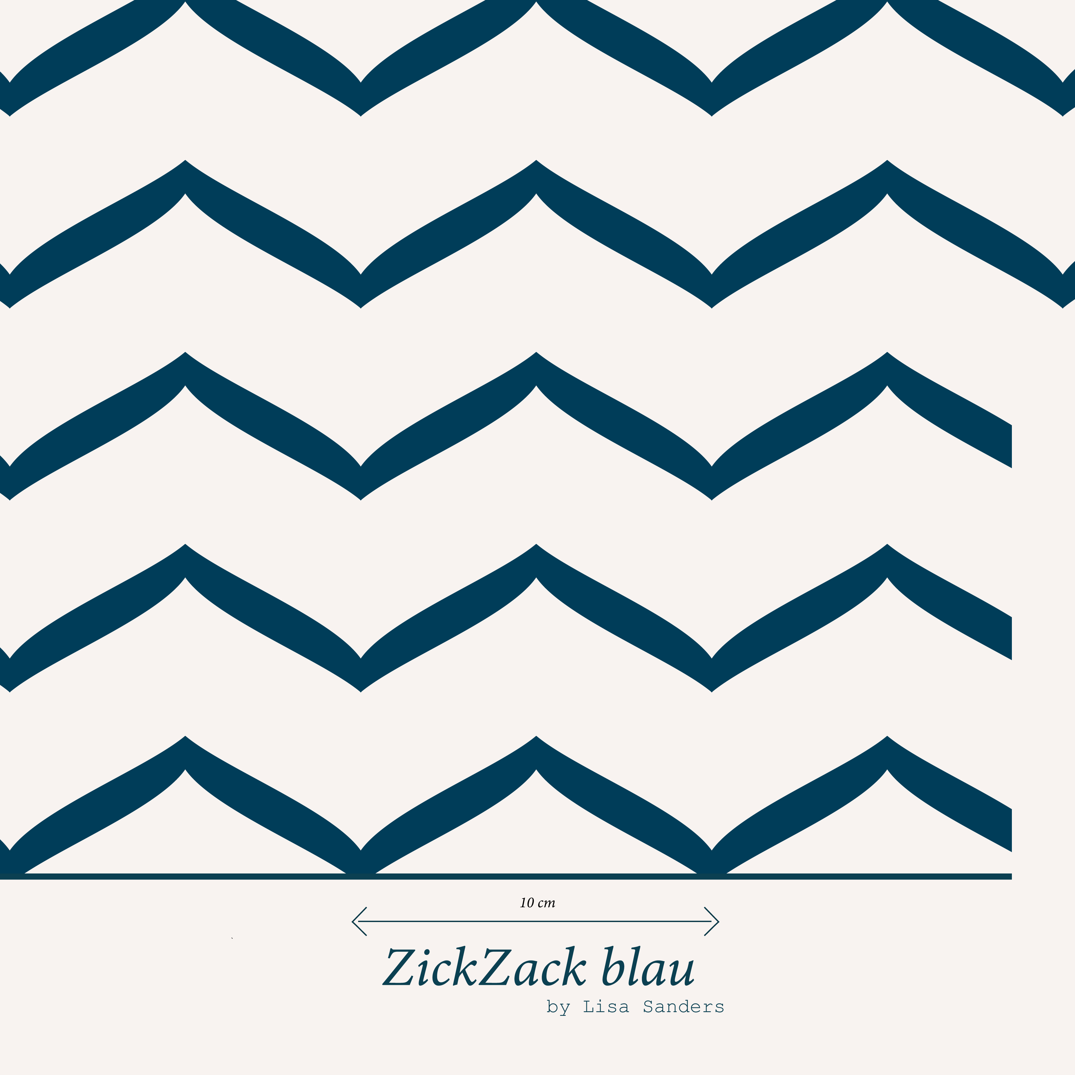 Bio Stoff - Zick Zack creme, blau | Webware (Popeline) | Zick-Zack-weiß ...