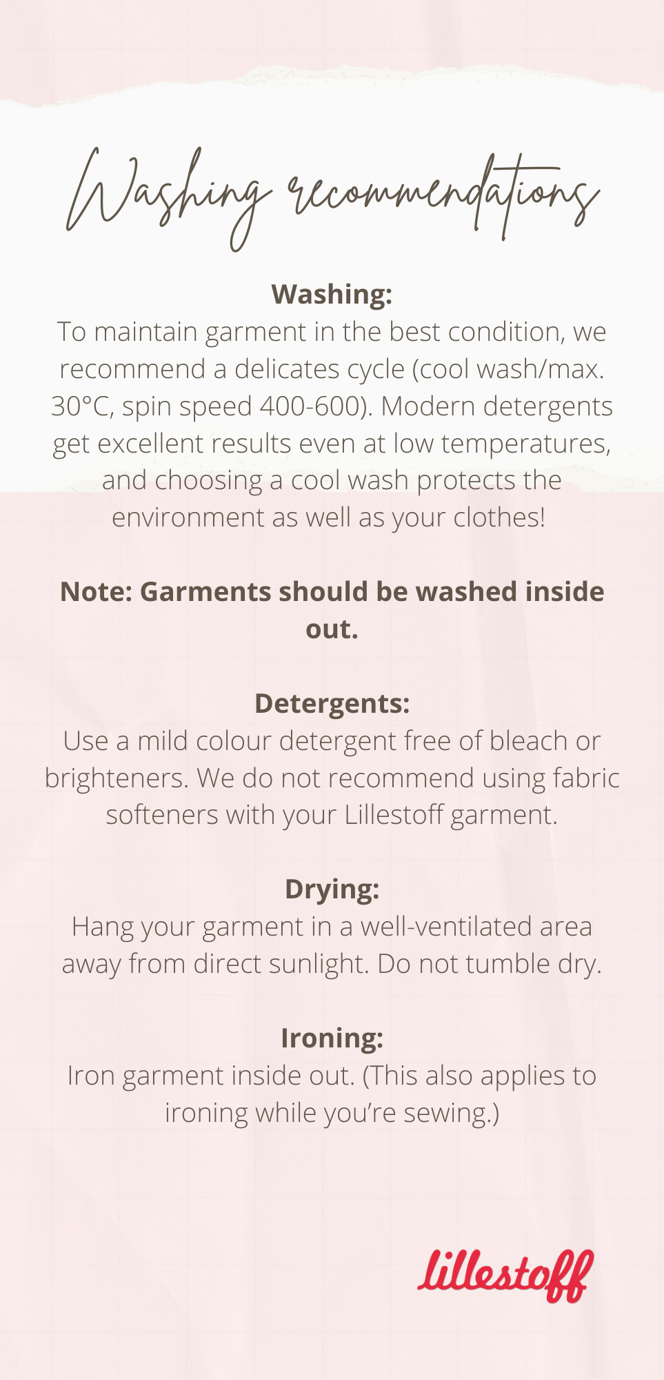 General washing information