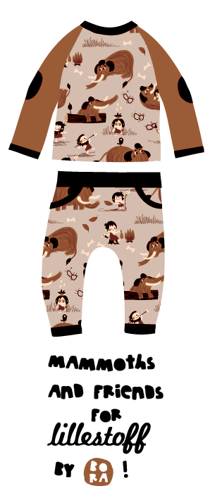 Organic fabric - Mammoth and Friends | Cotton | SW10345-WW