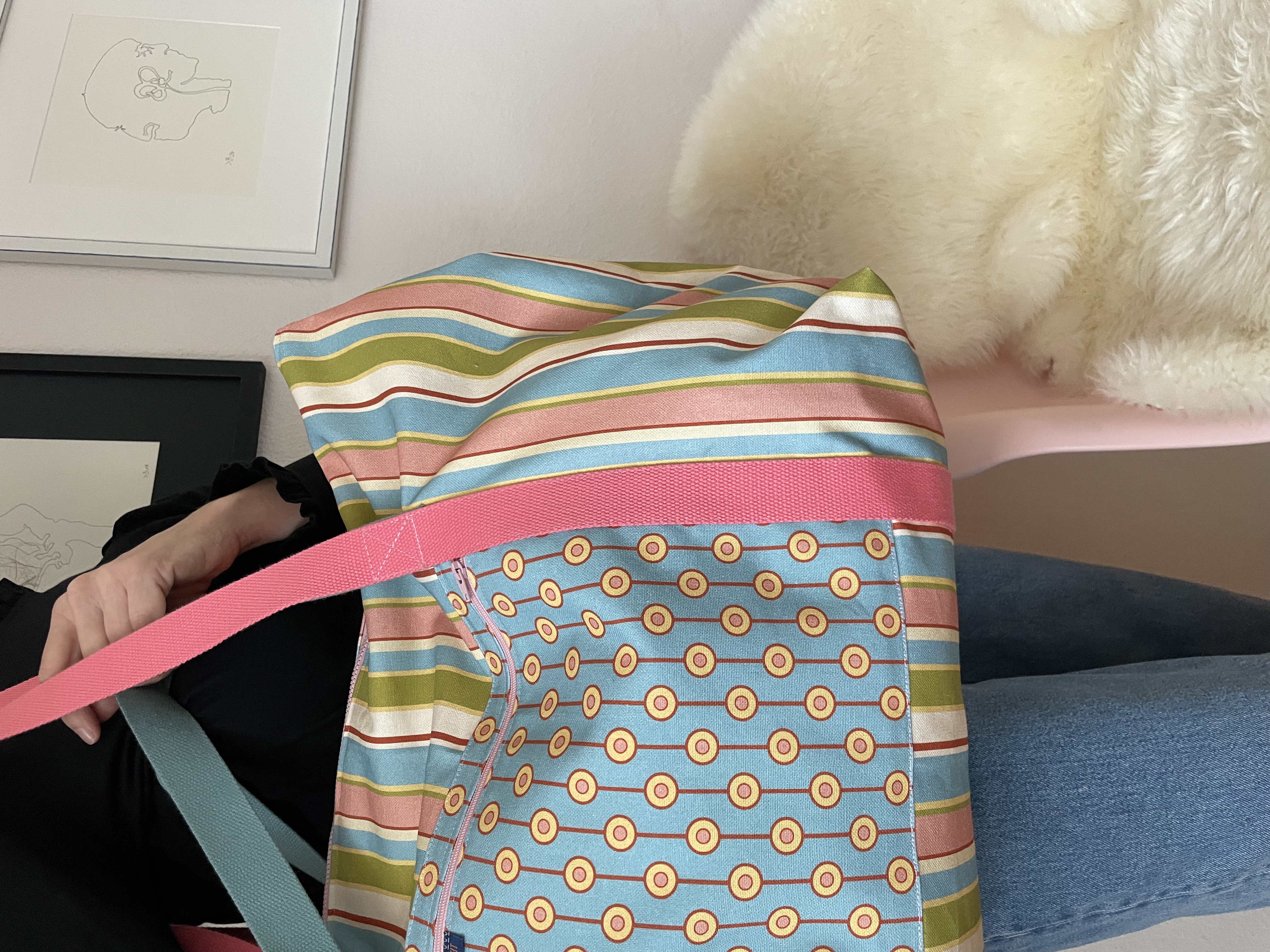 Bio Fabric Retrospirit Geo Mauve - Creative Sewing Design