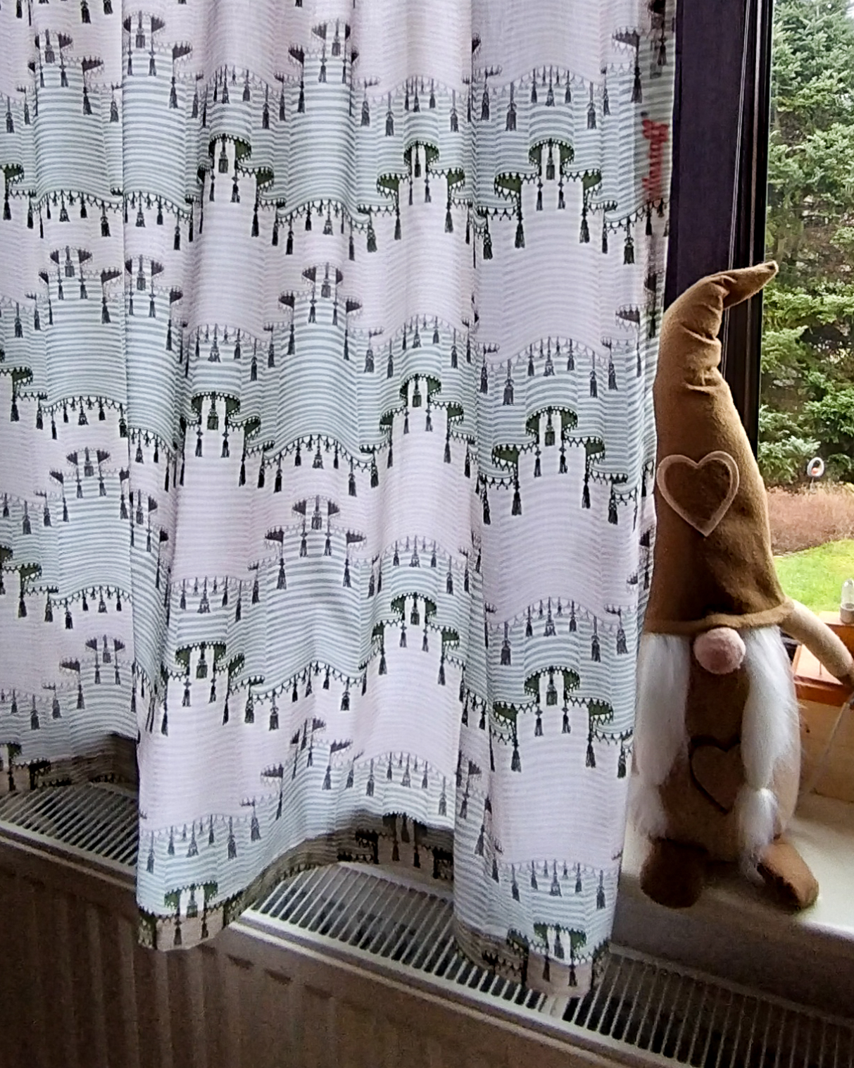 Bio Fabric Drapes and Tassels Blue by Annick - Lillestoff