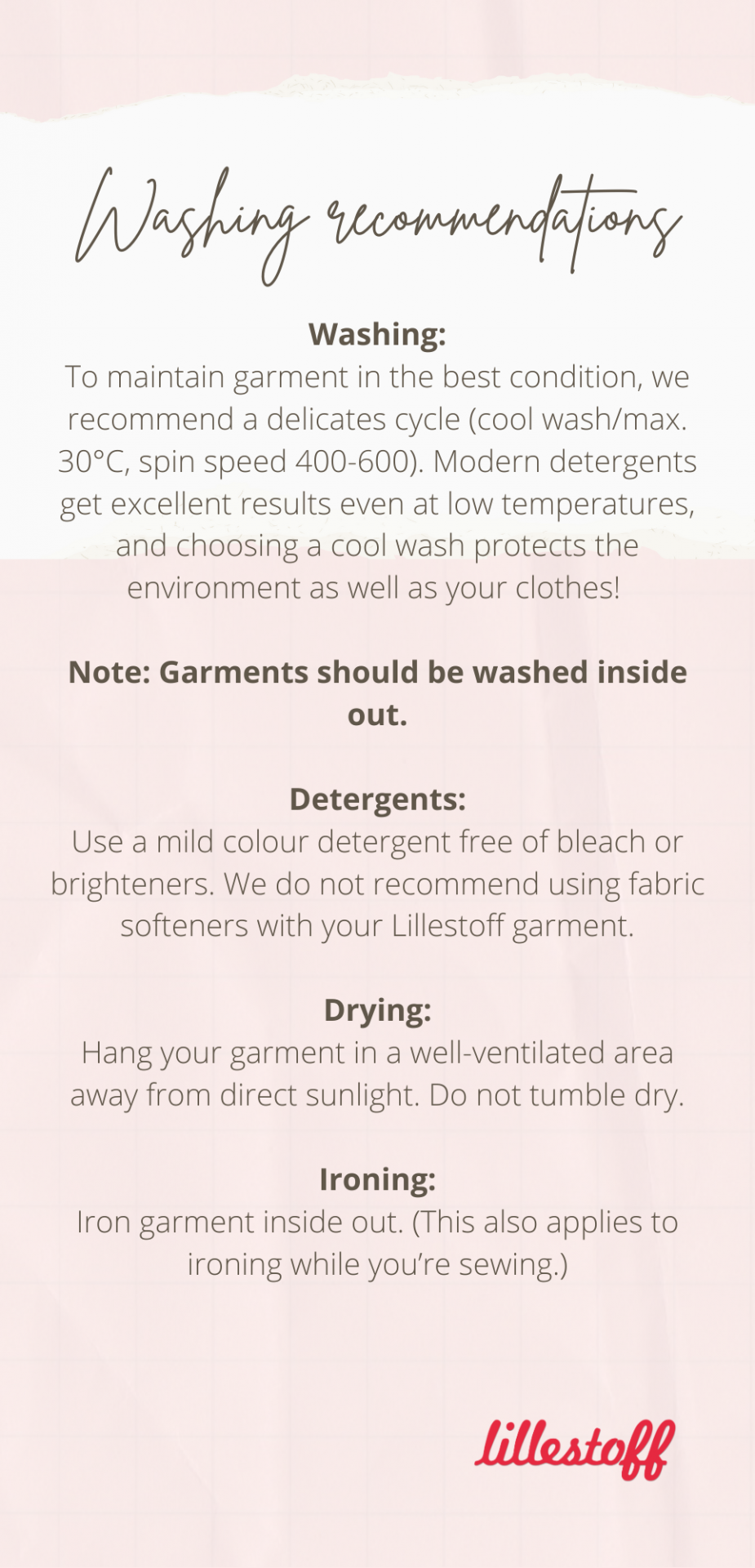 General washing information
